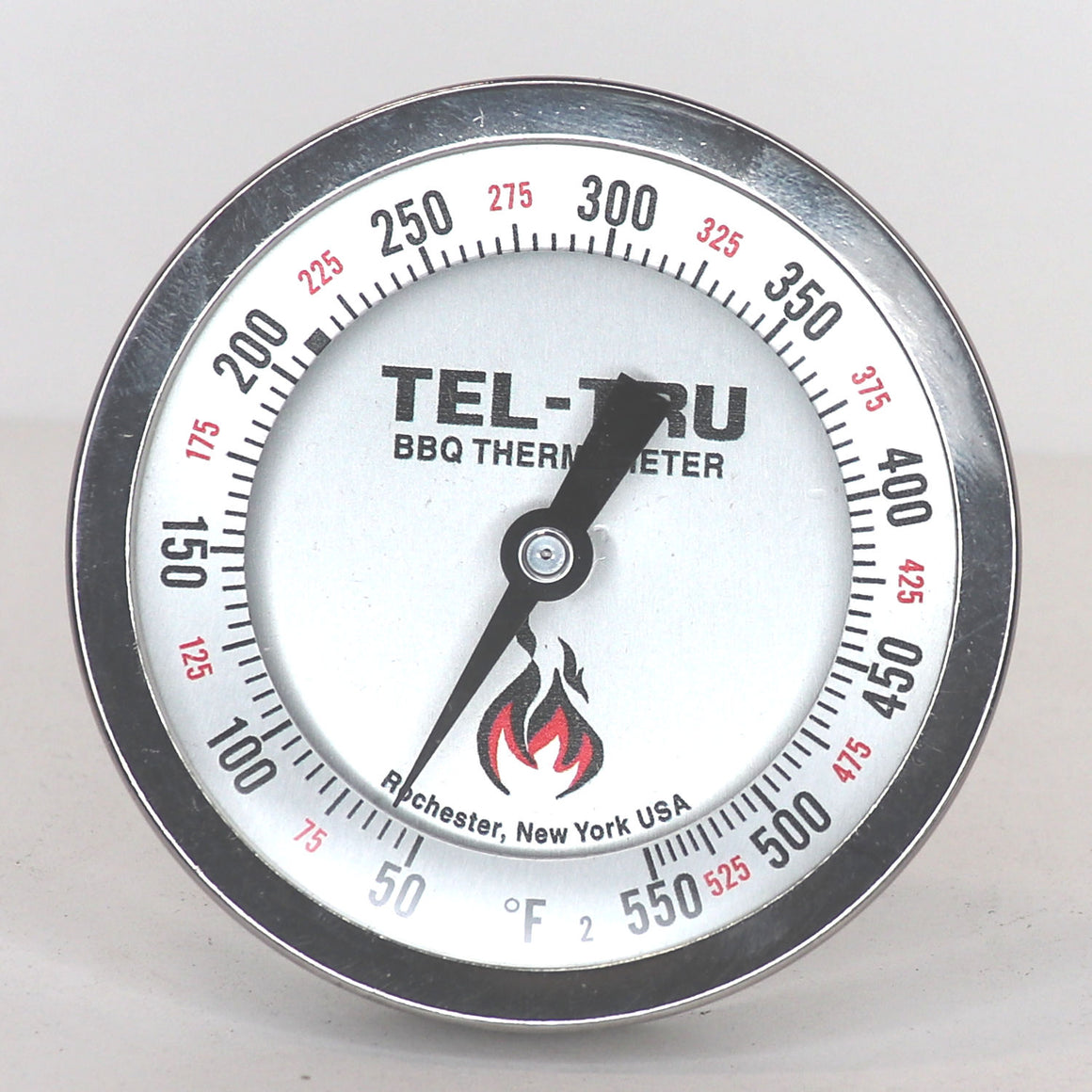 Tel-Tru BQ300 BBQ Grill & Smoker Thermometer 3" Dial 6" Stem 200-1000 ...